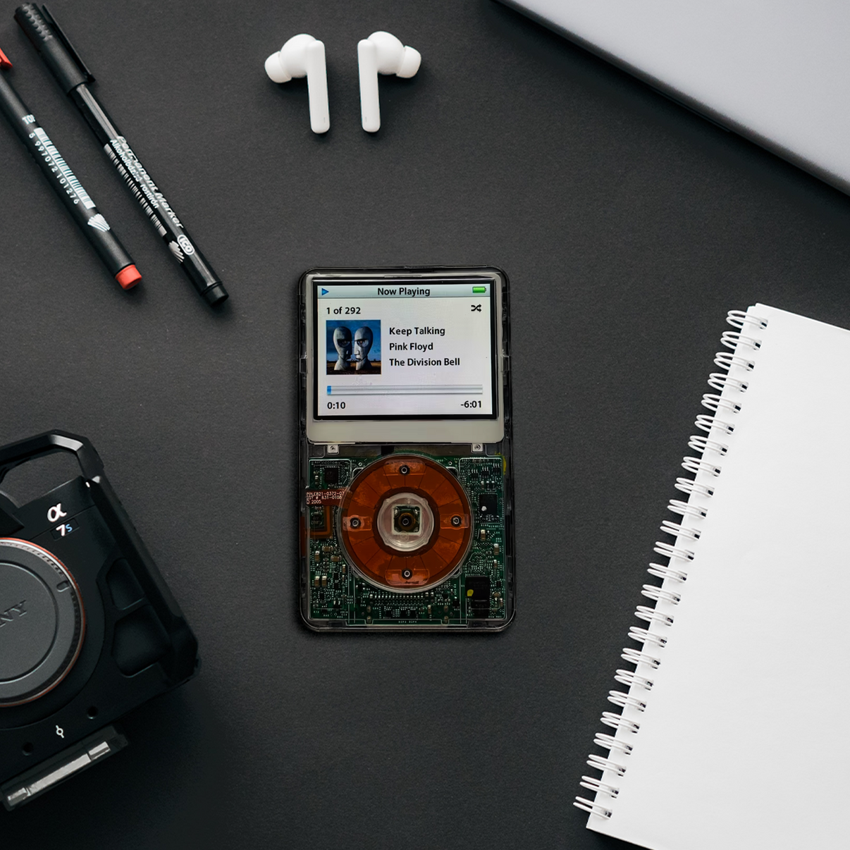 Clear Apple iPod Classic Black 5th Generation upgraded with SDXC Card ...